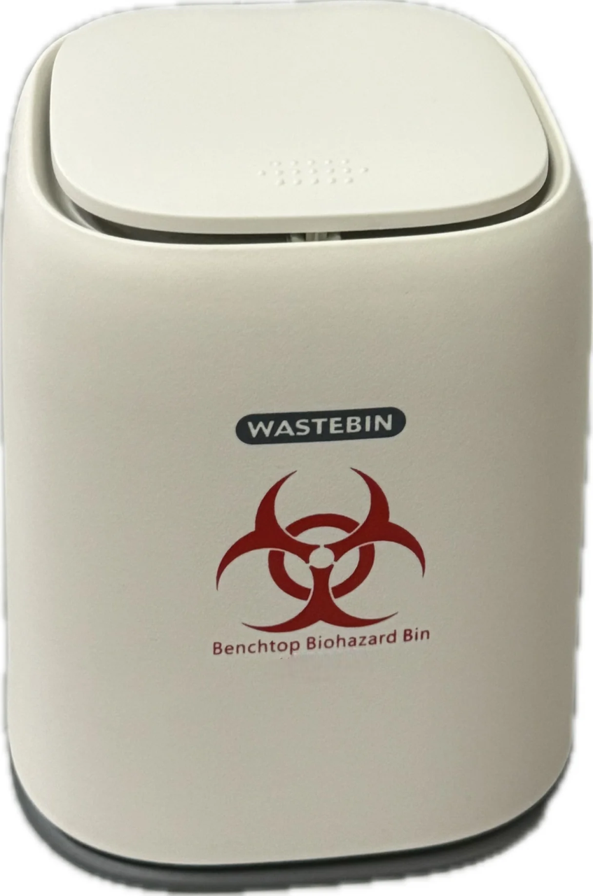 Azzota Benchtop 1.5L Biohazard Waste Bin, Disposal Can, Biohazard Bags ...