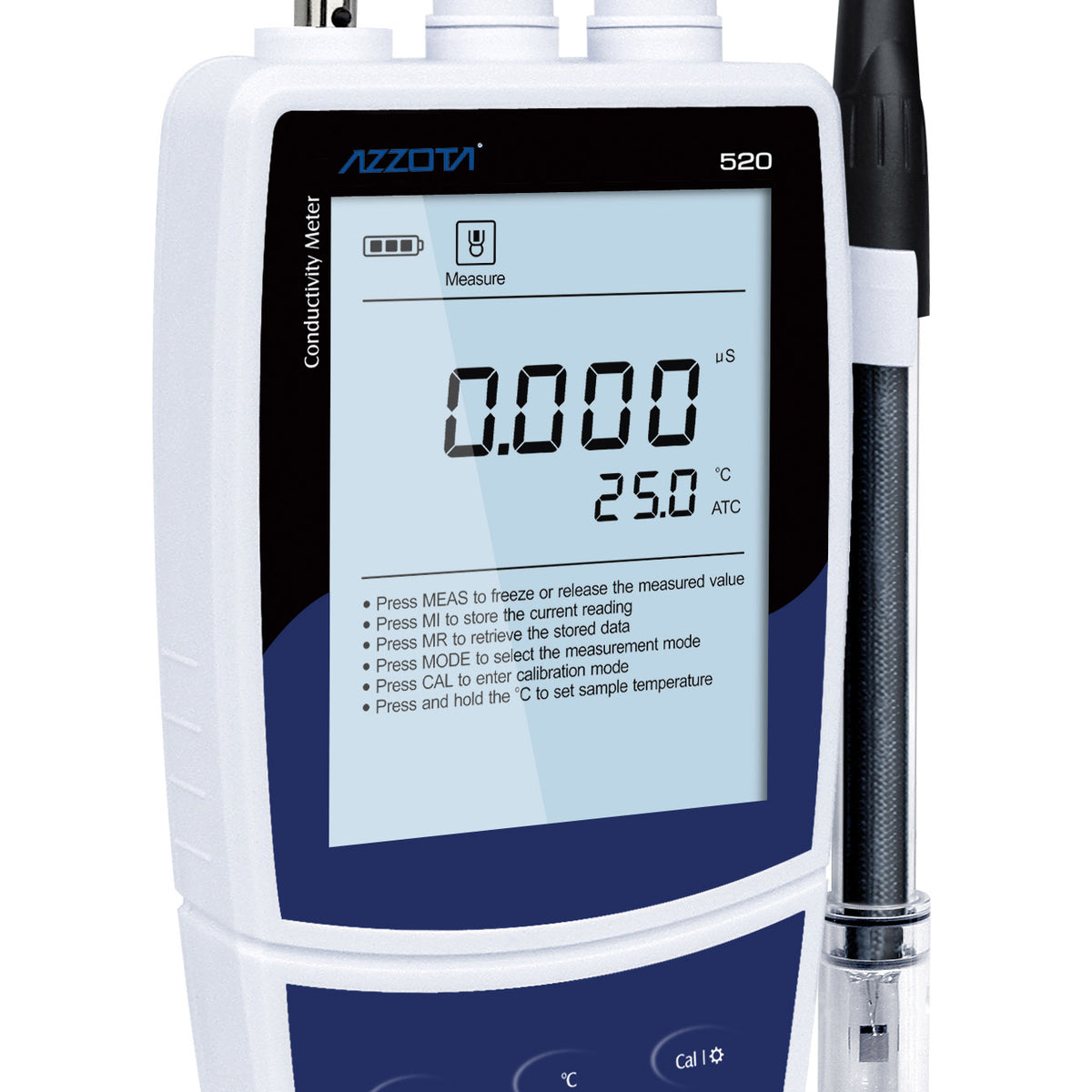 Azzota® Waterproof Portable Conductivity Meter with Temp (2020 Model ...