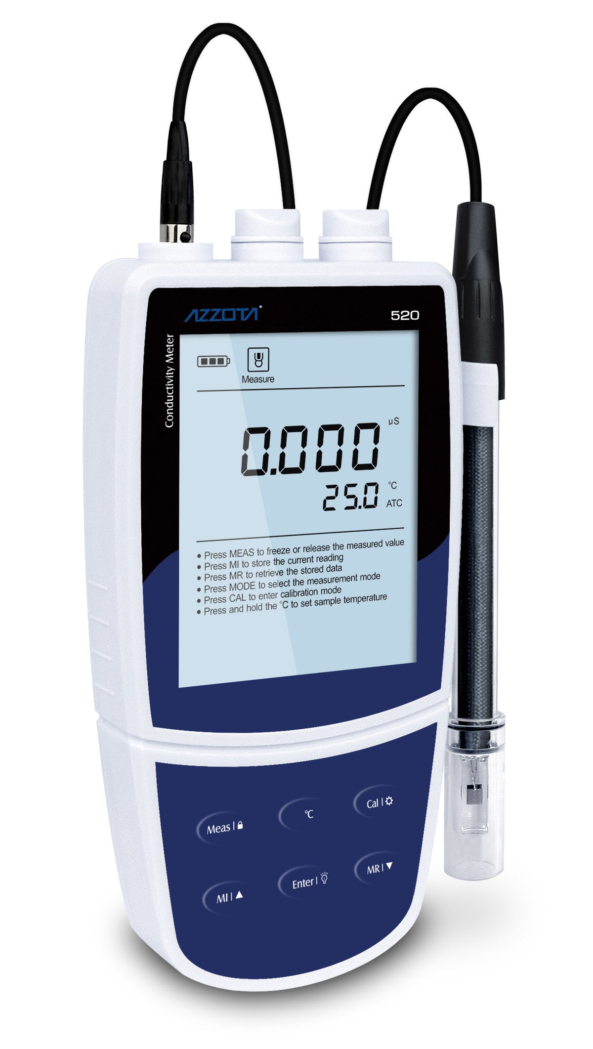 Azzota® Waterproof Portable Conductivity Meter with Temp (2020 Model ...